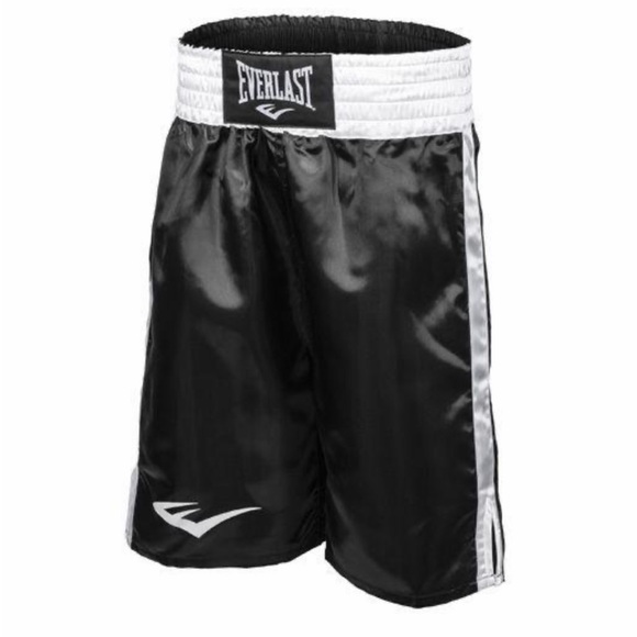 Everlast | Shorts | Everlast Black And White Satin Boxing Trunks Sz Xl ...